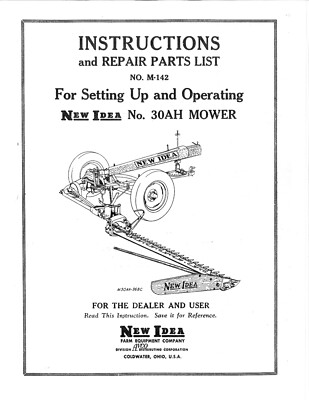 Farm Implement Parts - New Idea Mower
