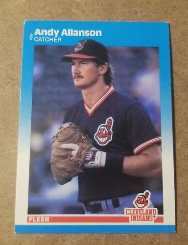 1987 Fleer Baseball Card #241 Andy Allanson Rookie - Cleveland Indians ...