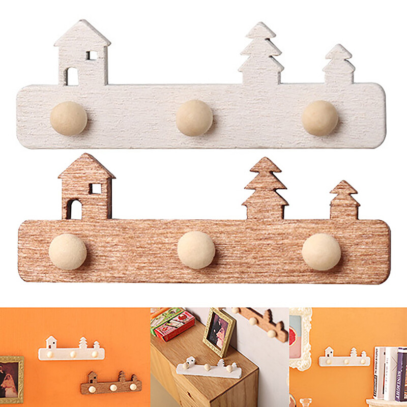 2Pcs 1:12 Dollhouse Mini Wall Rack Hanging Shelf Storage Stand ...