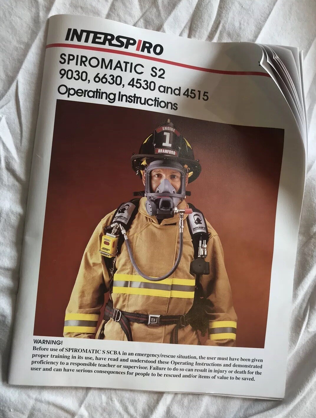 NEW NOS INTERSPIRO 2002 Spiromatic S2 Self Contained Breathing ...