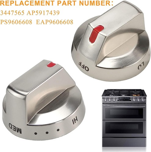 5Pcs DG64-00473A Gas Stove Top Burner Dial Knob Range Oven AP5917439 ...