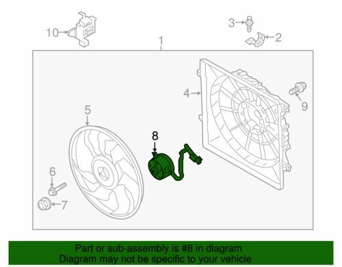 Kia OEM 2016 Sorento-radiator Cooling Fan Motor 25386C6000 for sale ...