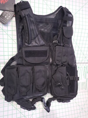 YAKEDA Tactical Vest Military Chest Rig Airsoft Swat Vest for Men Black ...