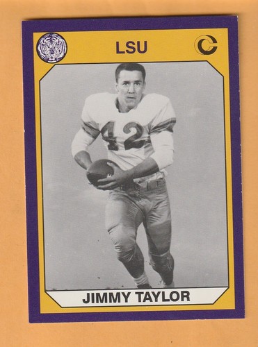 Jim Taylor LSU Tigers 1990 Card #13 HOF Green Bay Packers 10R | eBay