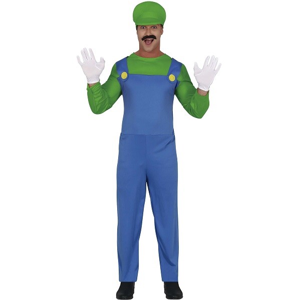 Mens Engine Driver Fancy Dress Costume Plumber Outfit Stag Night Green ...