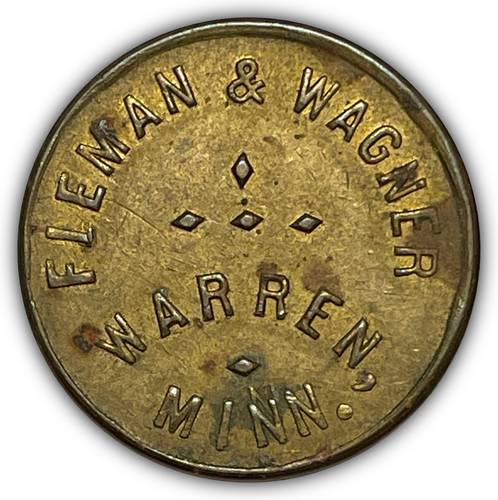 Fleman and Wagner Warren, MN 5c Trade Token Almost Uncirculated AU Coin ...