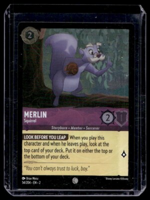 Disney Lorcana Rise of the Floodborn Merlin Squirrel Foil 54/204 | eBay