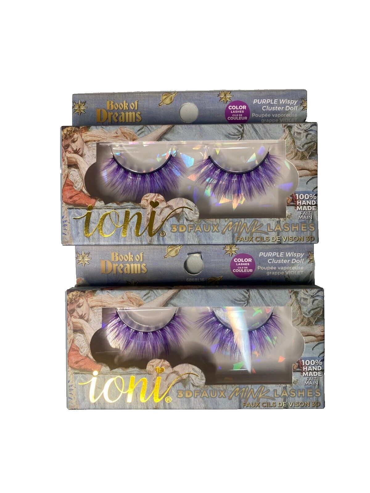 Ioni 3D Faux Mink Lashes Purple Wispy Lot Of 2 | eBay