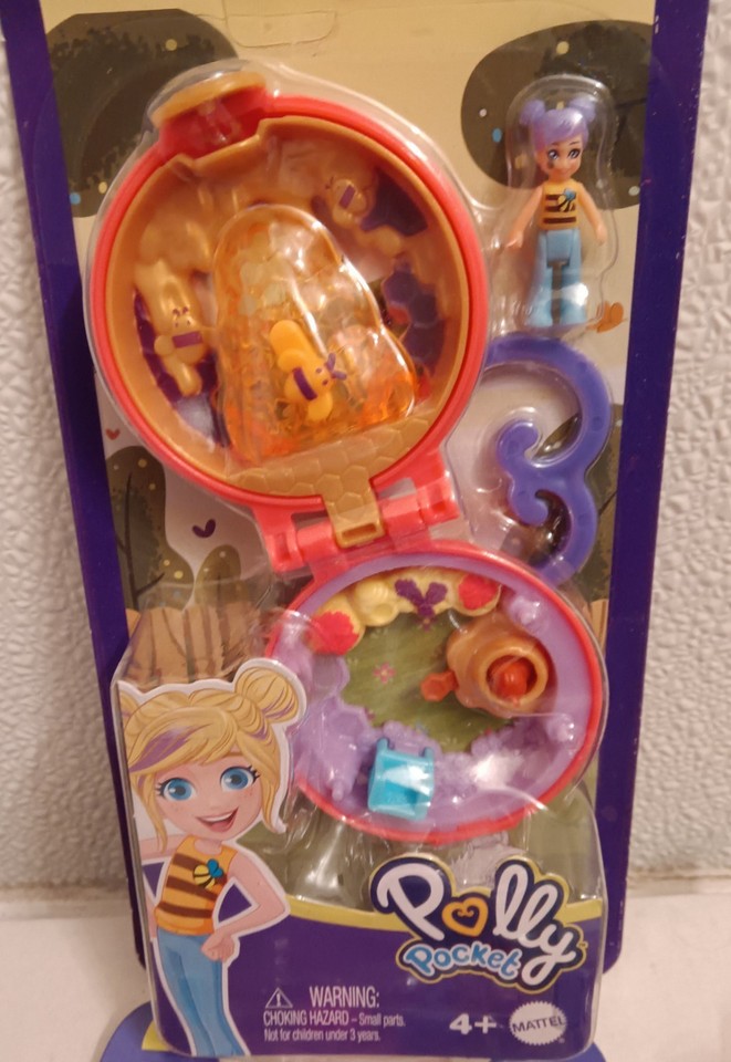 💛🖤🐝Lot of 4 Polly Pocket Mini Playsets Including Bumble Bee Hive & 3 ...