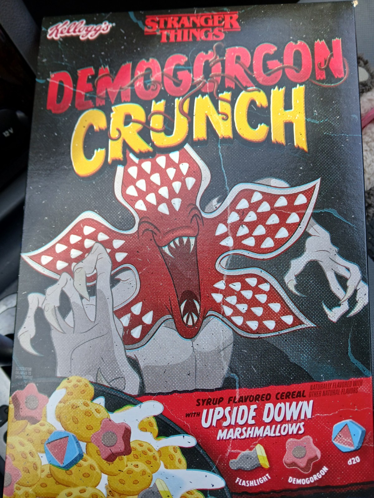 Kellogg Stranger Things Demogorgon Crunch Cereal Box Upside Down ...