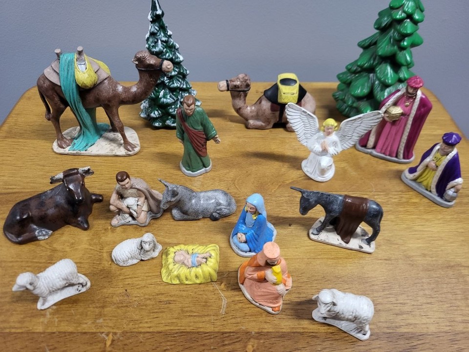 COMPLETE 1970'S 18pc HOLLAND CERAMIC MOLD NATIVITY SET | eBay