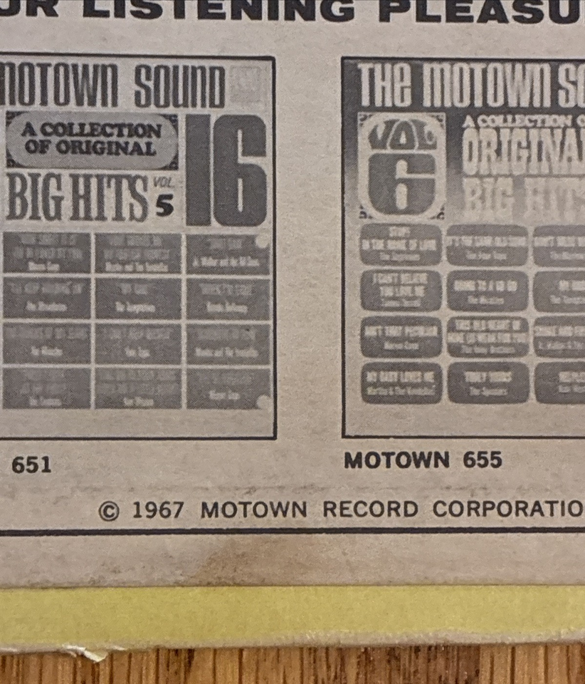 The Motown Sound Vol 8 A Collection Of Original 16 Big Hits LP MS666 ...
