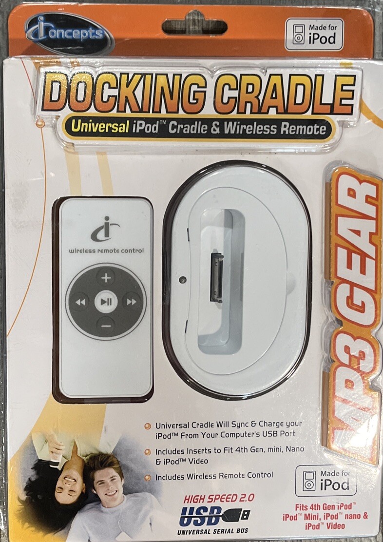Docking Cradle For iPod , Universal iPod Cradle & Wireless Remote . MP3 ...