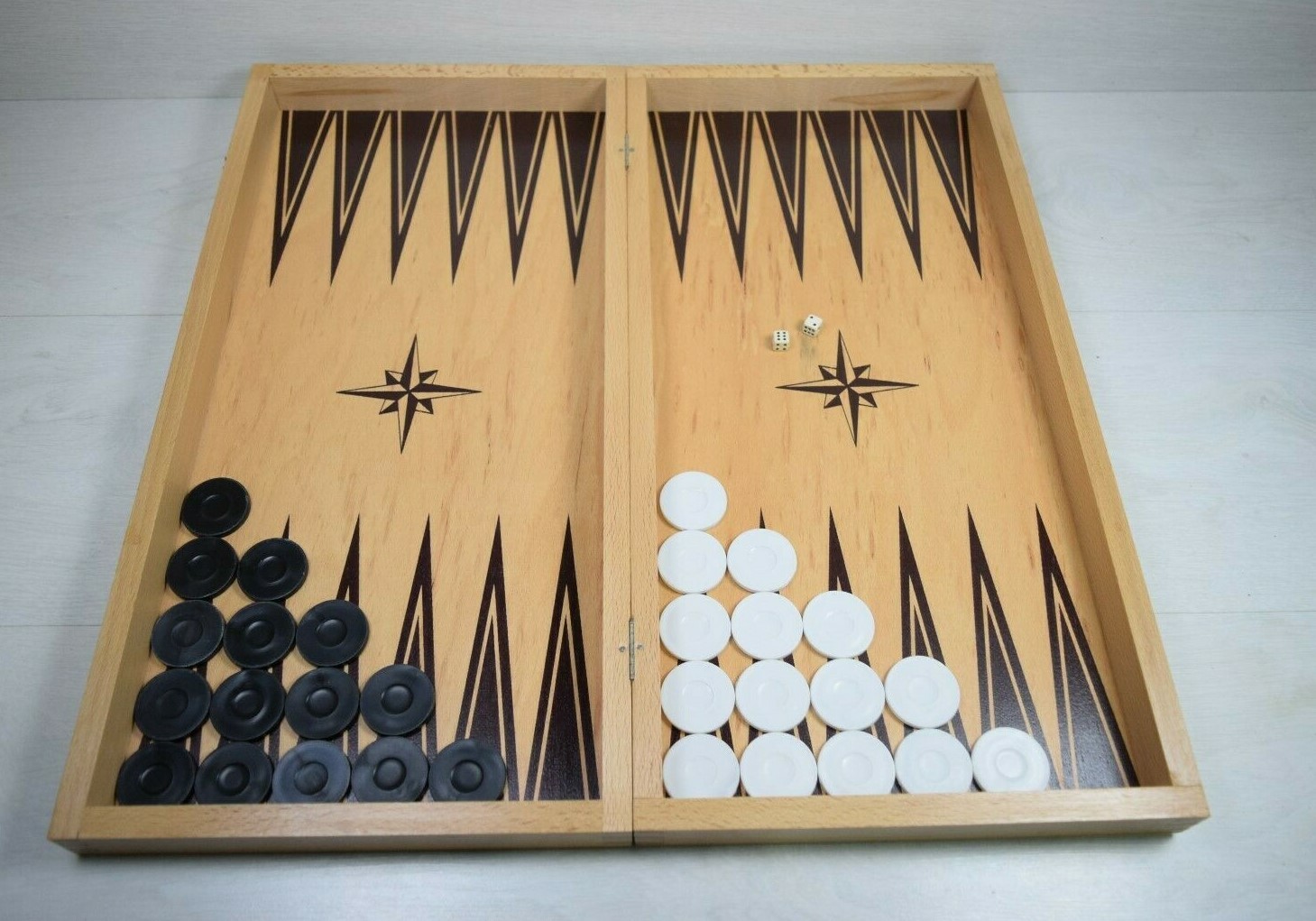 Vintage Collectible Russian Wooden Backgammon & Chess Board Traditional ...