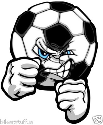 ANGRY SOCCER BALL FOOTBALL SPORT BUMPER STICKER | eBay
