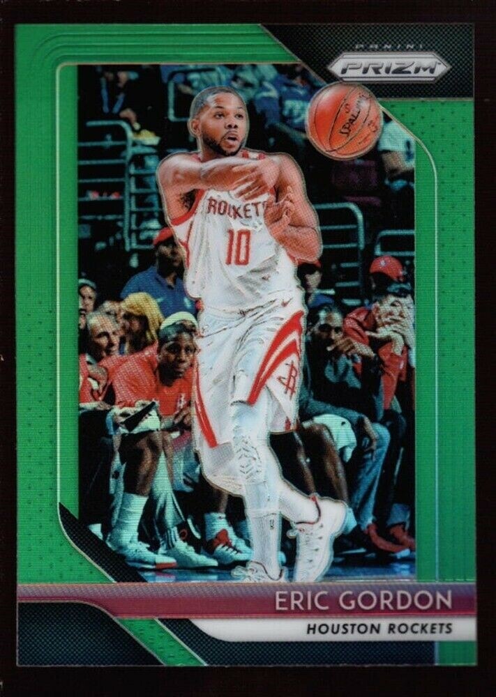 ERIC GORDON ROCKETS 54 MINT PRIZMS GREEN REFRACTOR SP 2018-19 PANINI ...