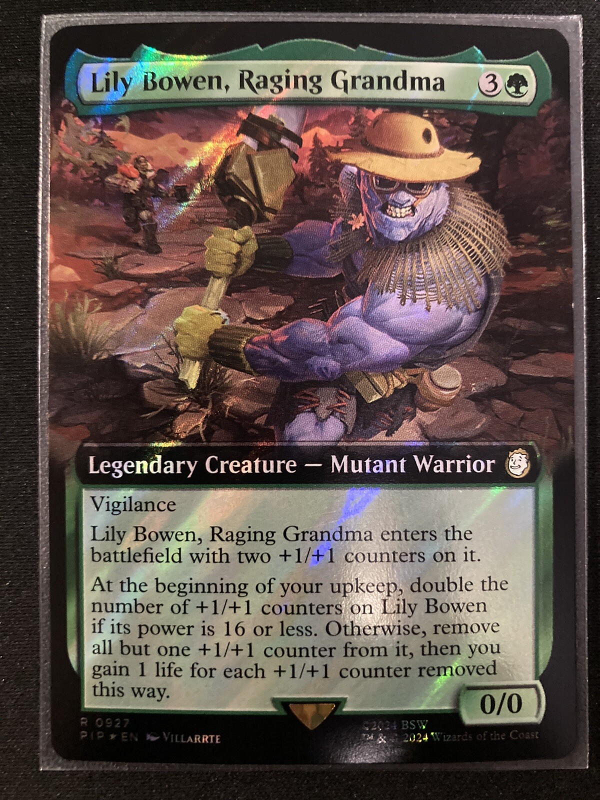 Lily Bowen, Raging Grandma - 0927 Extended - Surge Foil MTG Fallout PIP ...