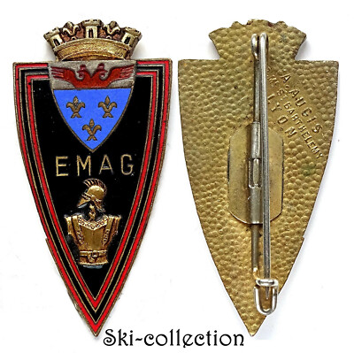 Insigne EMAG École Militaire d’Application du Génie. Émail. France. A ...