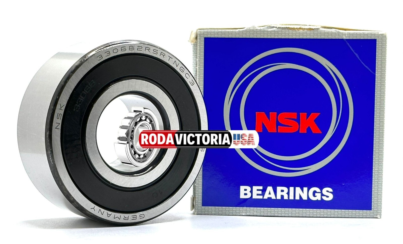 NSK 3306 2RSRTNGC3 ANGULAR CONTACT BEARING, RUBBER SEALED 30x72x30.2 5206ZZ. | eBay