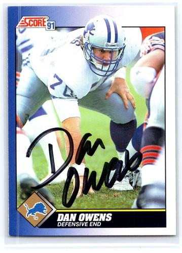 Dan Owens Signed Autographed Card 1991 Score #49 Auto | eBay