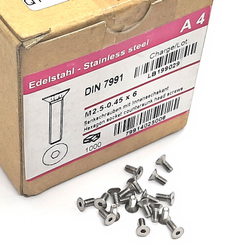 [1pcs] 79914025006 M2.5x6/DIN7991 ISO10642 SCREW | eBay