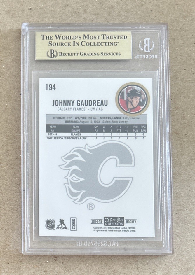 2014-15 O Pee Chee Platinum Johnny Gaudreau Flames Rookie Card #194A ...