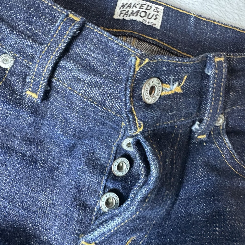 Naked and Famous Super Skinny Guy 30x32 Selvedge Denim Jeans Okayama Spirit | eBay