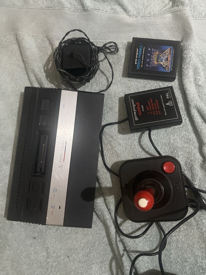Atari 2600 Console Bundle | 2 Games + Joystick | Tested | No PSU / RF ...
