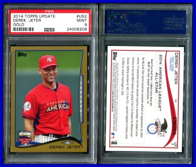 PSA 9 2014 Topps Update Gold #US2 Derek Jeter 786/2014 New York Yankees ...