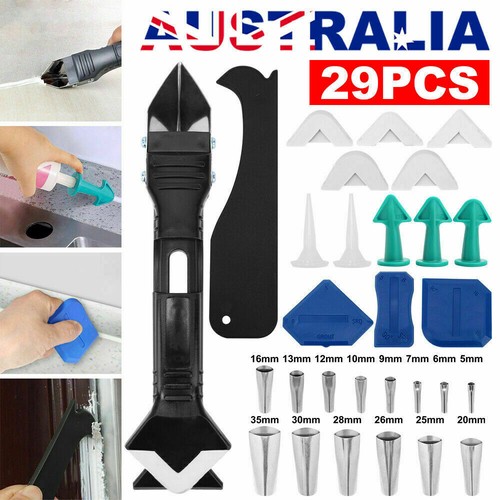 29PCS/set Silicone Caulking Finisher Tool Scraper Set Nozzles Spatulas ...