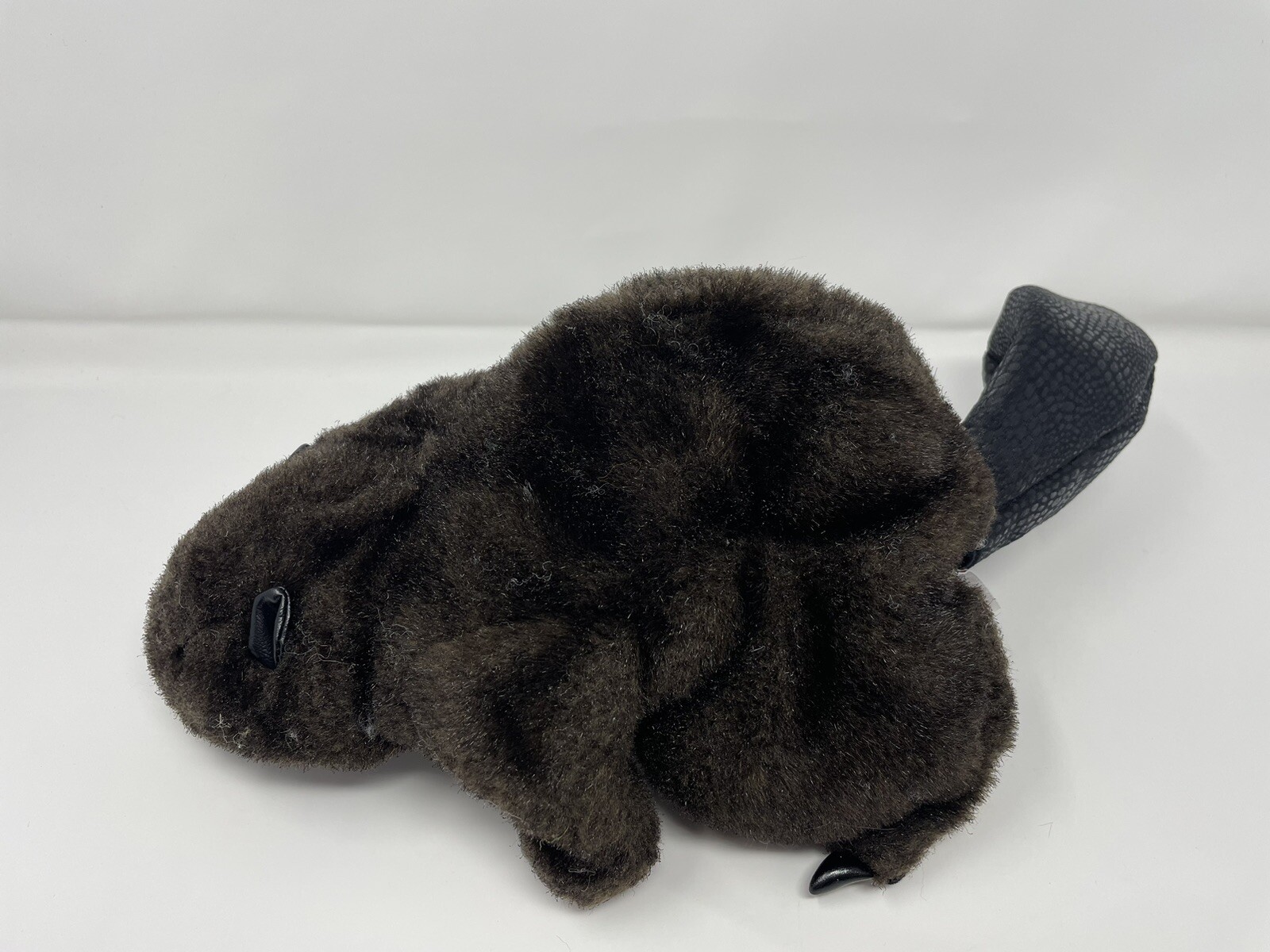 Folkmanis Beaver Hand Puppet Plush 12" Brown Black Stuffed Animal Toy ...