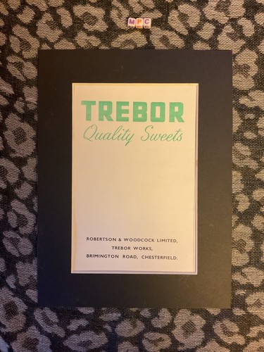 Antique 1940s TREBOR Sweets CONFECTIONERY ADVERTISEMENT, MOUNTED | eBay