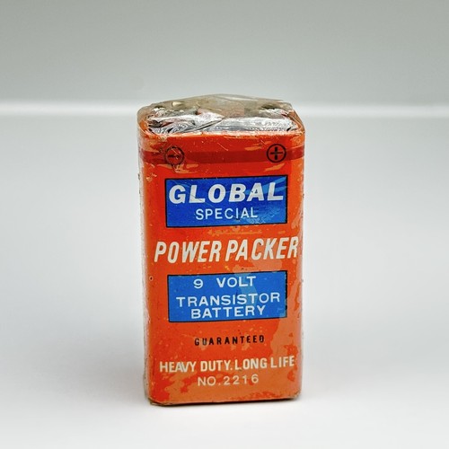 NOS 9 Volt 9v Battery GLOBAL SPECIAL Dry Cell Transistor In Cellophane ...