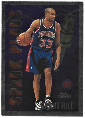 Grant Hill 1995-96 Topps Spark Plugs Insert SP9 Pistons Nice Second ...