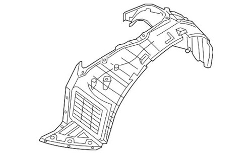 63840-3JA0A Nissan Protector-front fender, rh 638403JA0A, New Genuine ...