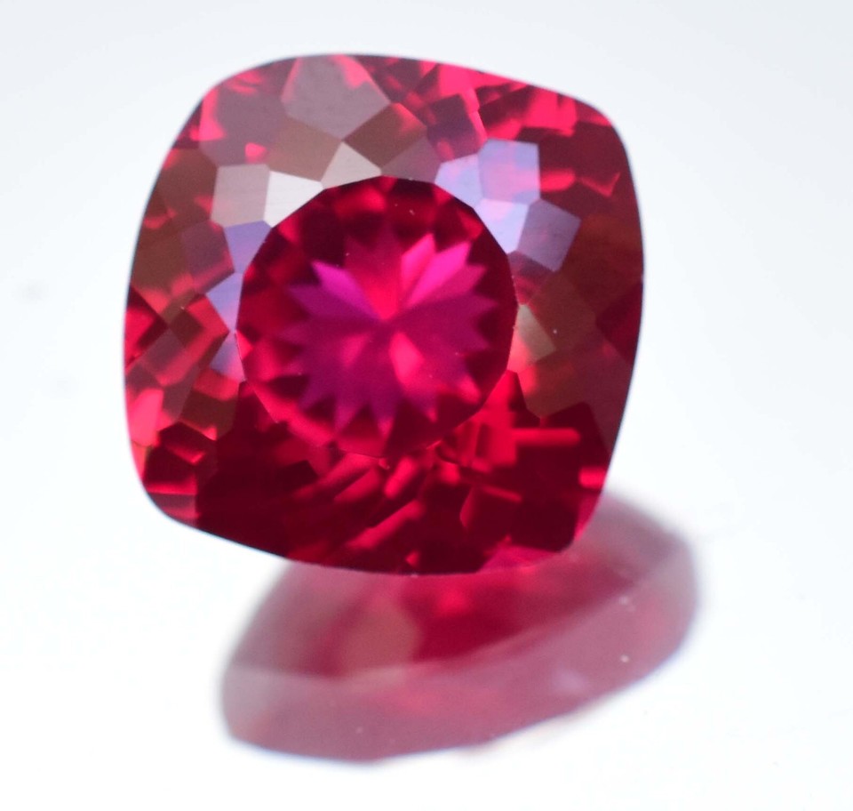 12.60Ct Natural Myanmar Red Spinel Certified Cushion Cut Flawless Loose ...