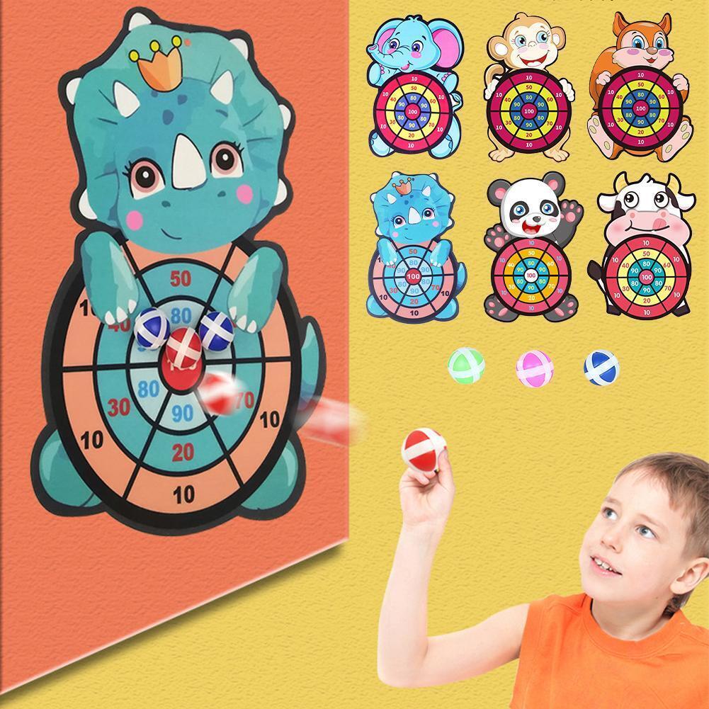 Kids Target Throwing Plate Sticky Ball Self-adhesive ToysAU Indoor ...