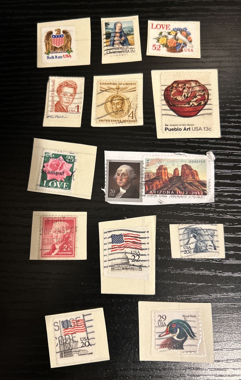 US Stamps: Mixed Lot of 14 Laminated Stamps | eBay