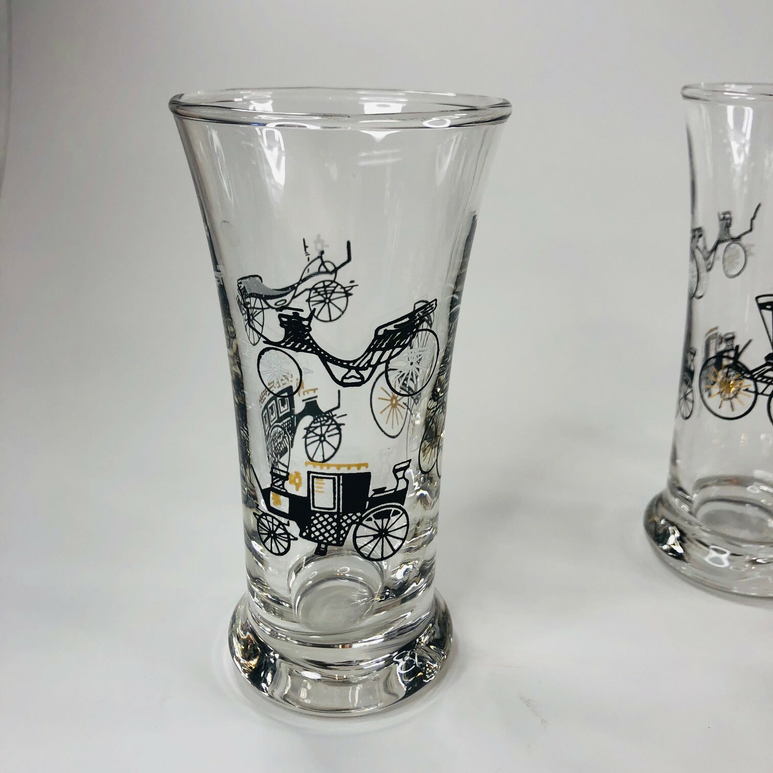 Vintage Libby Carriage Juice Glasses Freda Diamond Design Set of 4 | eBay