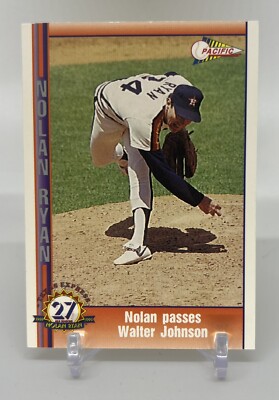 1991 Pacific Nolan Ryan #45 Nolan Passes Walter Johnson | eBay