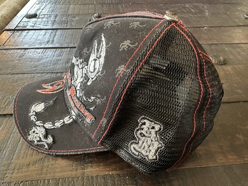 Red Monkey By Torry Pendergrass Rare Double Scorpion Trucker Hat Grunge ...