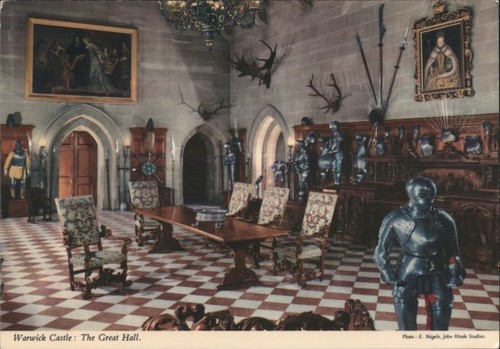 Warwickshire England Warwick Castle: Great Hall,Queen Elizabeth I ...