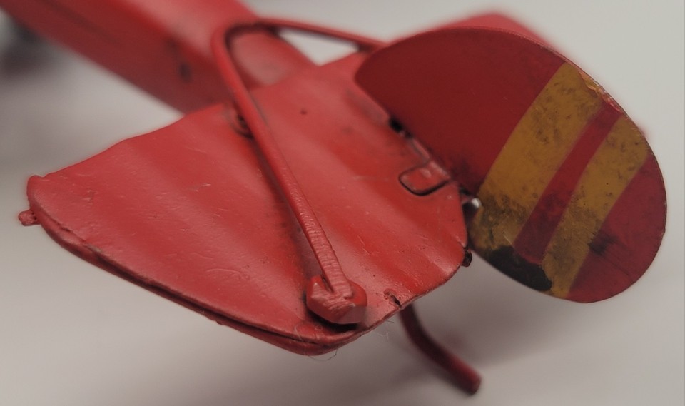 Metal Triplane The Red Baron WWI Fokker Tin Airplane 6" Wingspan | eBay