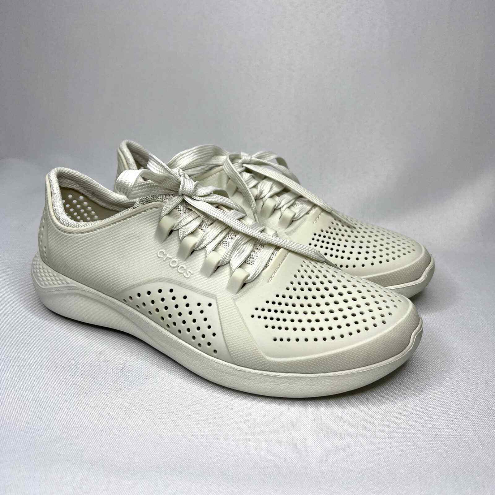 Crocs LiteRide Pacer 360 White Lace Up Athletic Women… - Gem