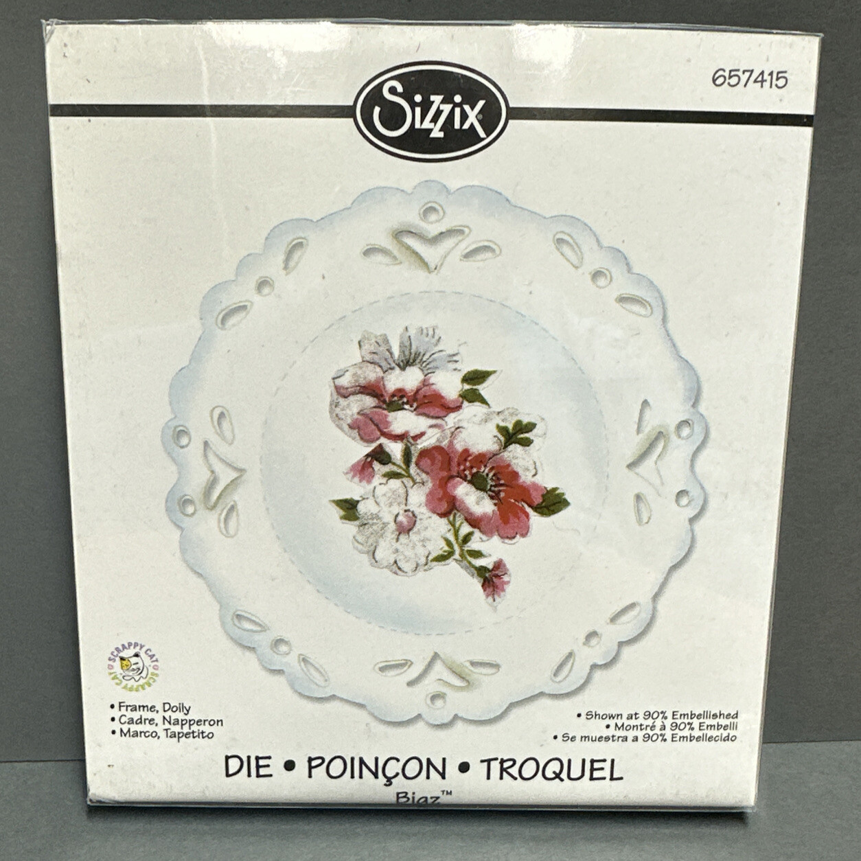Sizzix Original Bigz Die Cuts By Scrappy Cat Frame,doily #657415 | eBay