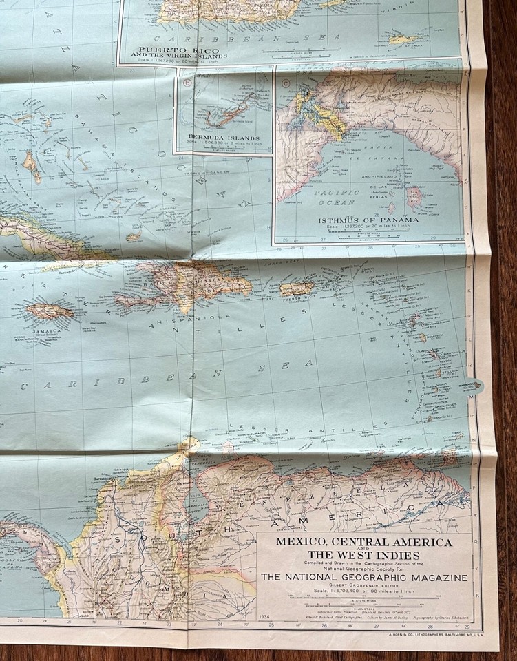 National Geographic Maps Inserts Posters 1940's 1950's 1960's 1970's ...