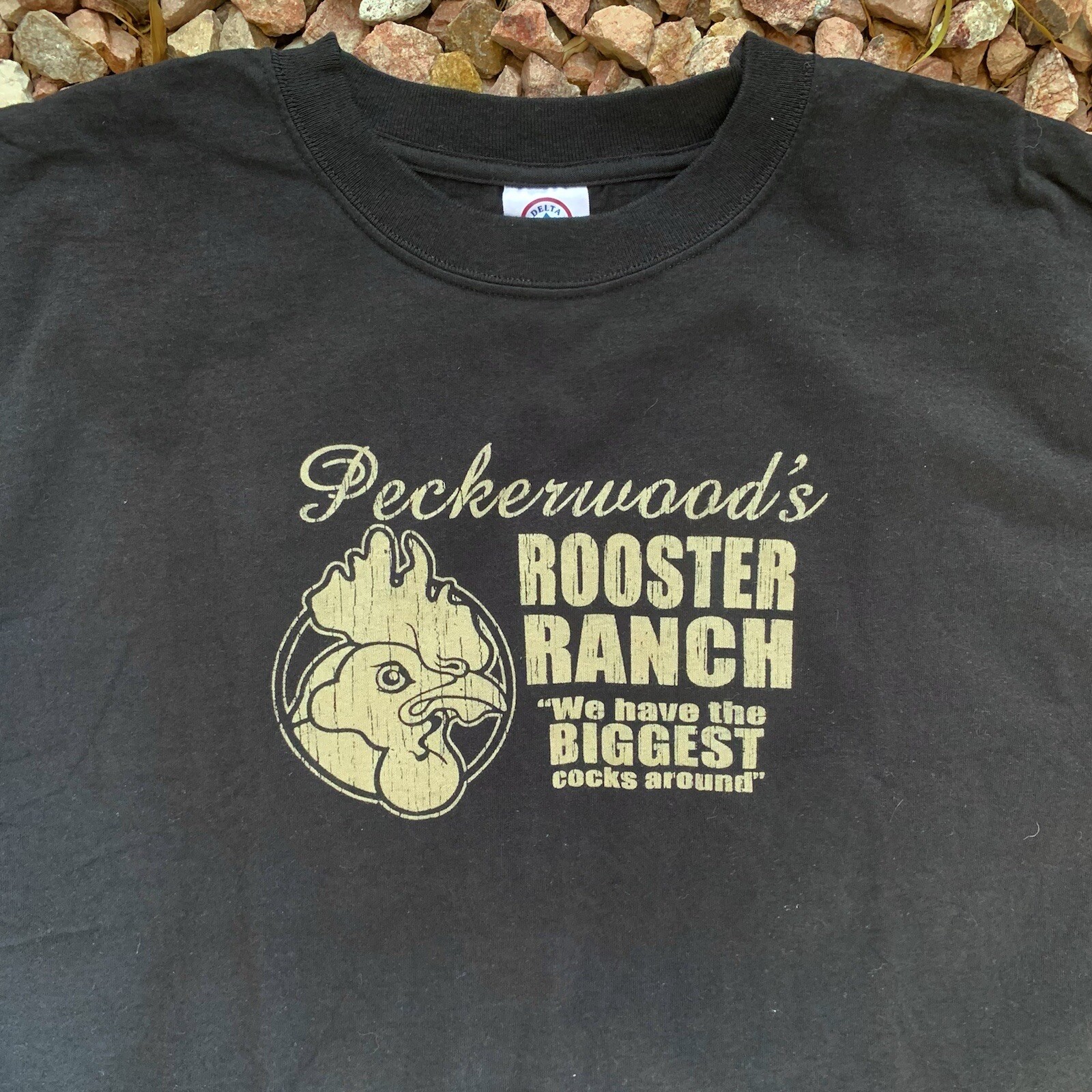 2000s Y2K Peckerwoods Rooster Ranch Shirt Sz XL - Gem