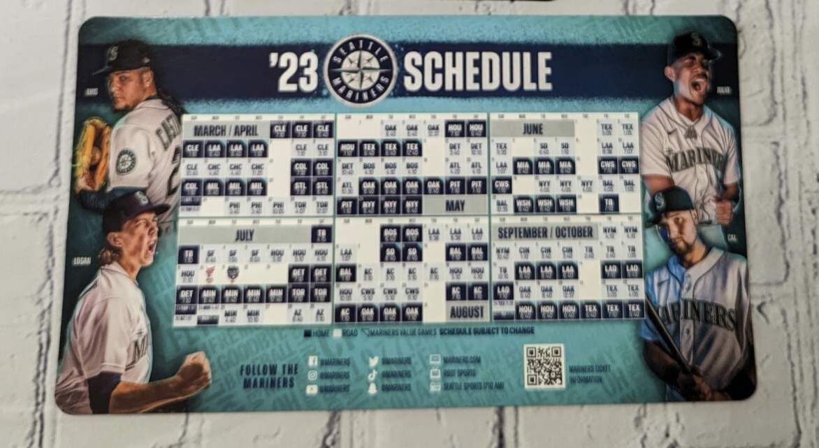 ⚾ Seattle Mariners Opening Day 2023 Season Schedule Magnet Stadium ...