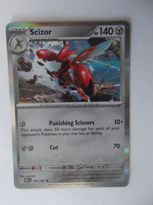 130PK141 - Scizor- 141/197 - Obsidian Flames (OBF) - Rare Holo | eBay