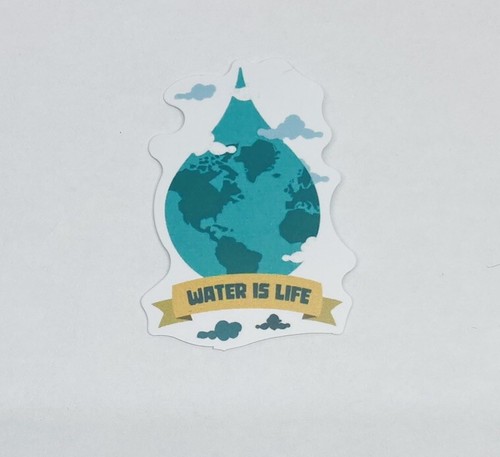 “Water Is Life” Sticker Decal Cute Earth Day Love Environment Art Tc6 ...